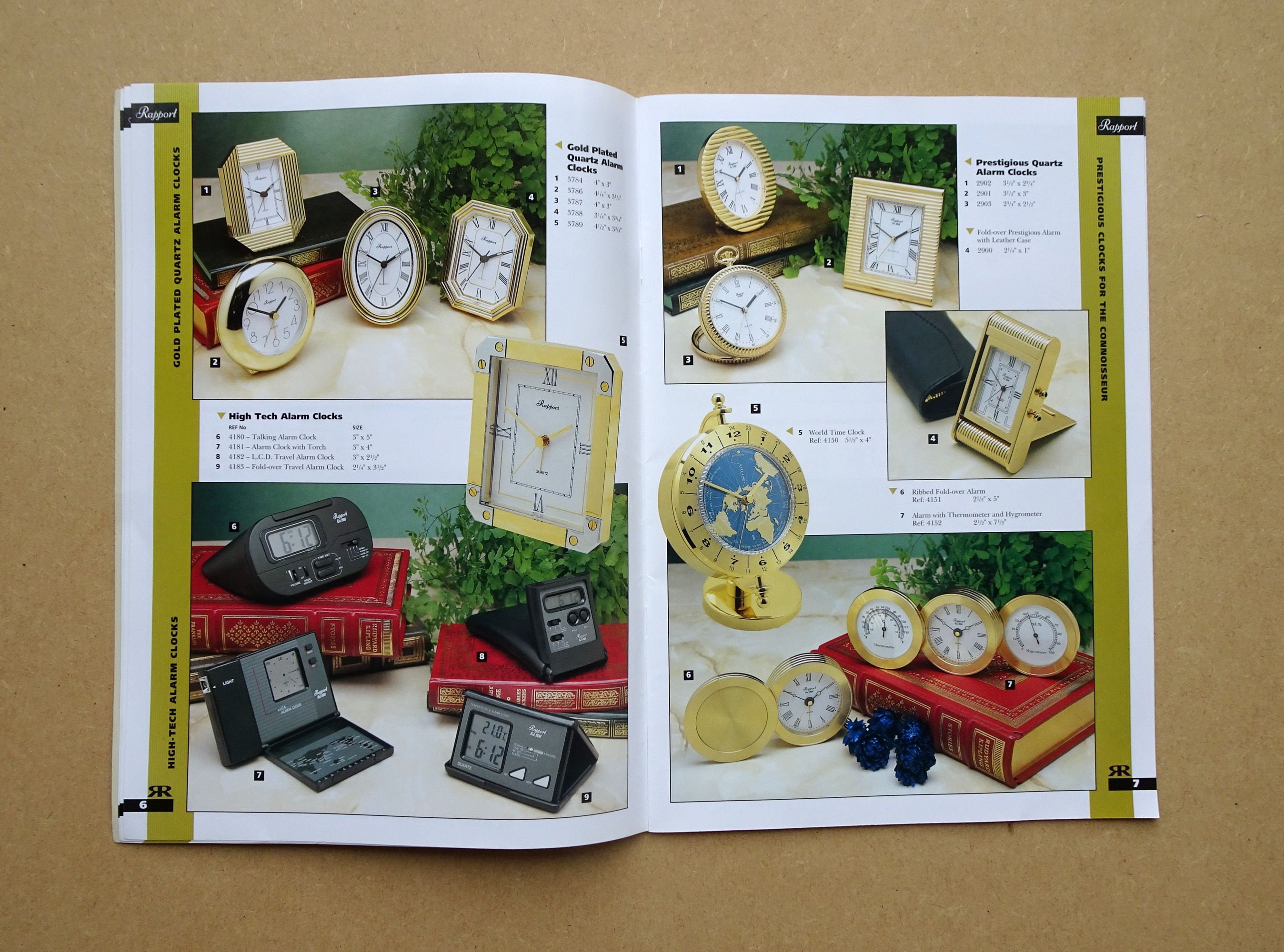 Rapport Catalogue. Clocks for the Connoisseur Quartz Brass Lead Crystal ...