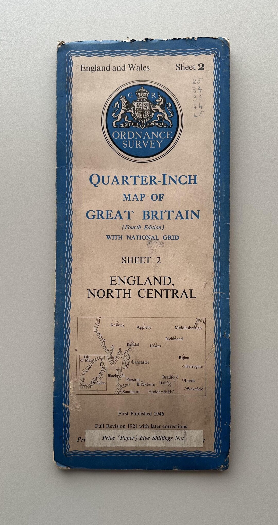An Ordnance Survey Quarter-inch Map of Great Britain england, North ...