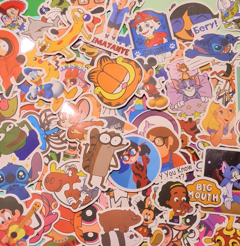 Cartoon Stickers Co by Coe 90s Cartoon 00s Animation | Etsy
