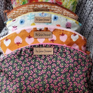 Fabric Pouches for Makeup or Travel, Snacks, Etc. Zippered Pouches ...