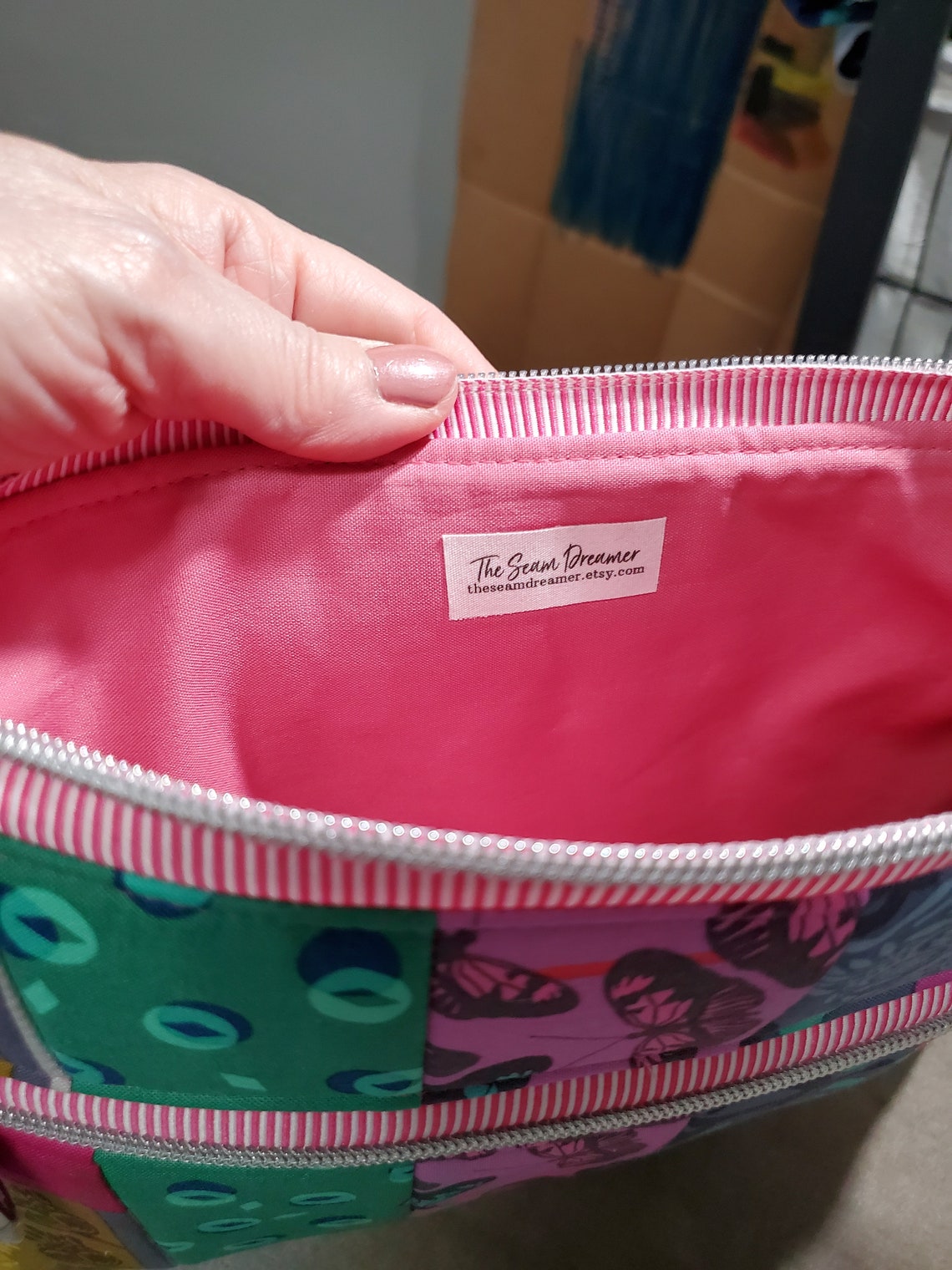 Fabric Carrying Case. Home Sewn Zipper Pouch/case for Tablet, Notebbook ...