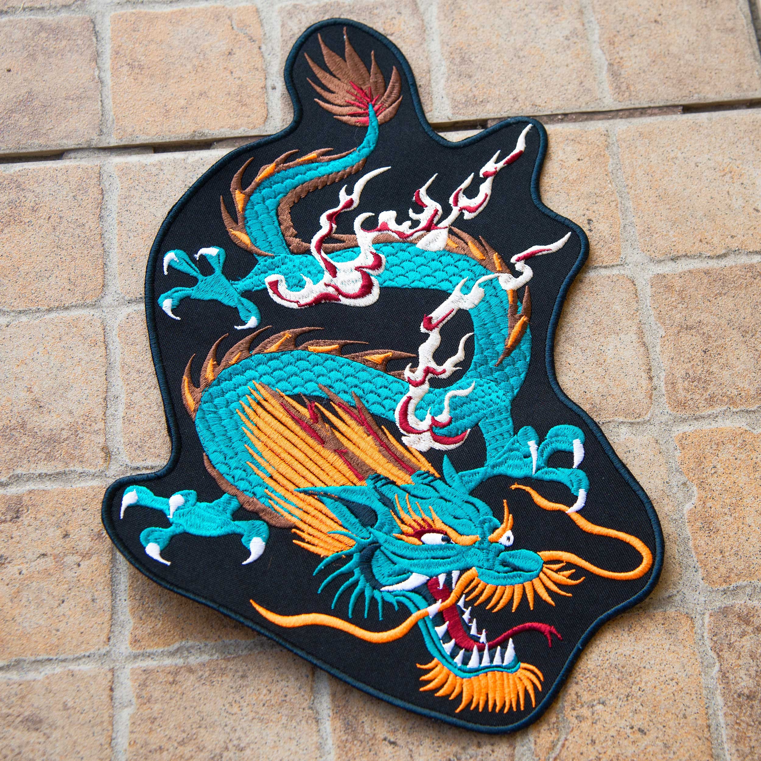 Large Embroidered Dragon Patch Iron-on Patch Large Patch - Etsy