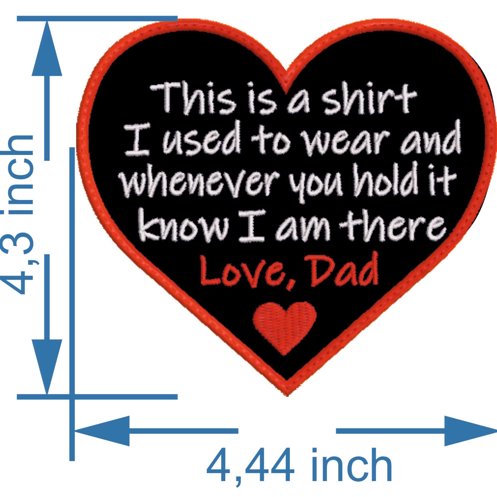 Personalized Heart Memory Patch, Iron-on Shirt Keepsake - Etsy