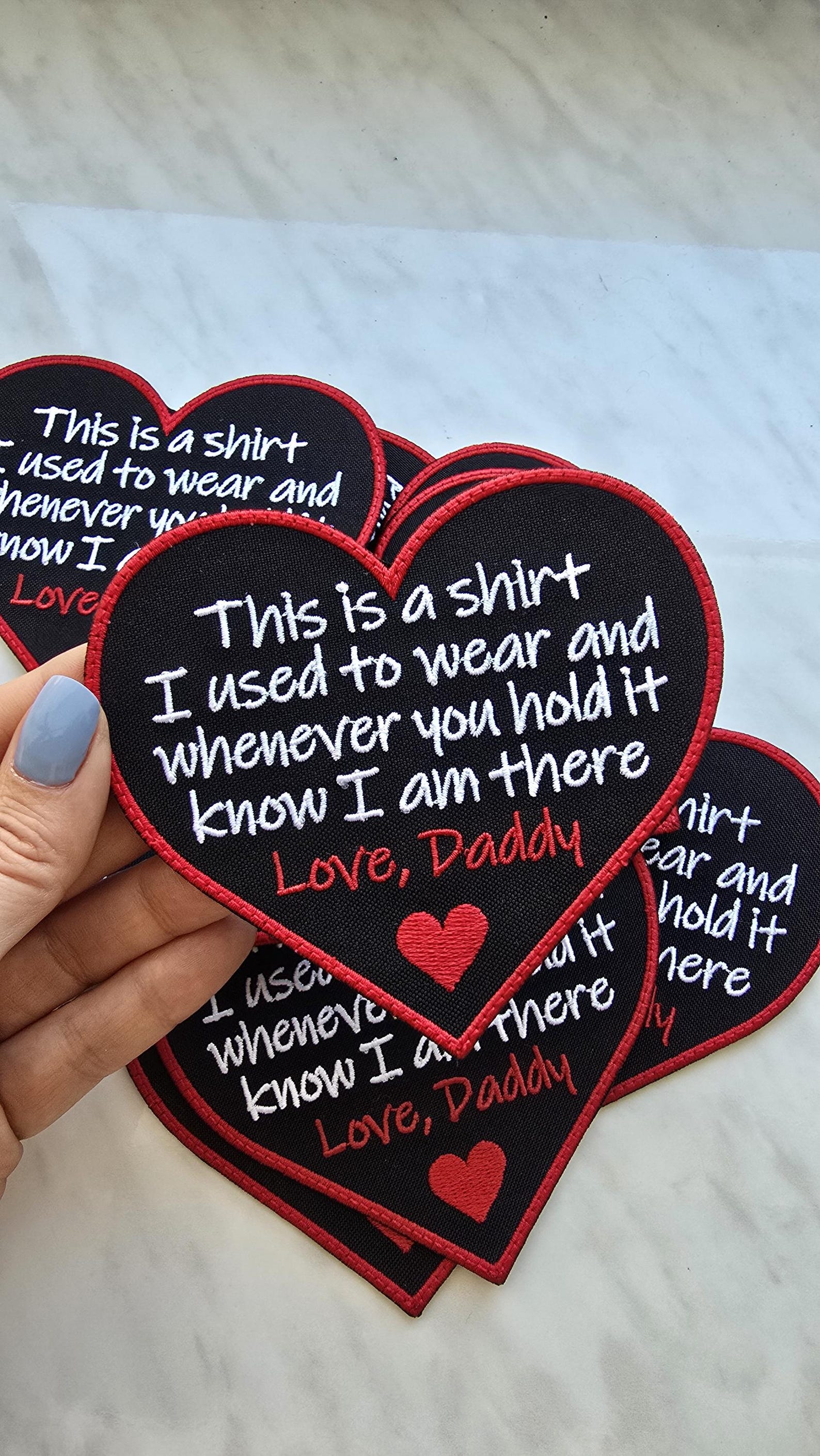 Personalized Heart Memory Patch, Iron-on Shirt Keepsake - Etsy