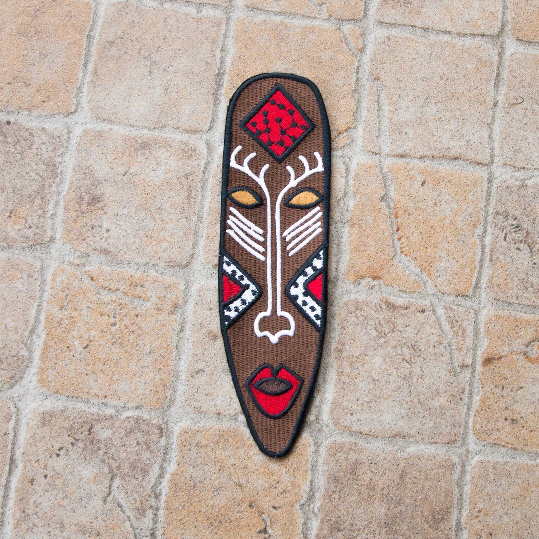 Patch Embroidered African Mask. Iron on or Sew On. - Etsy