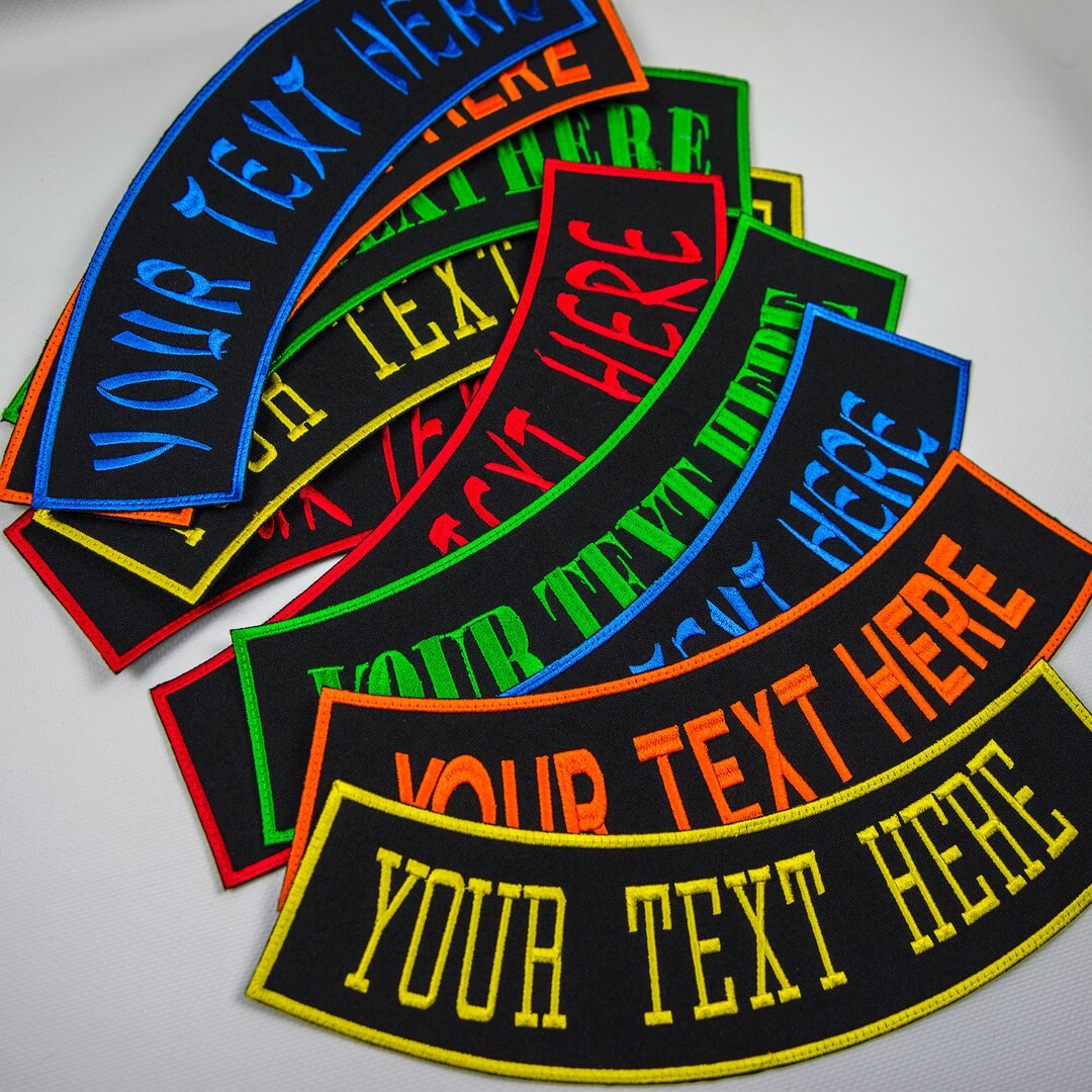 Custom Biker Patches and Rockers: Iron On, Velcro Patches (11.8 Inch ...