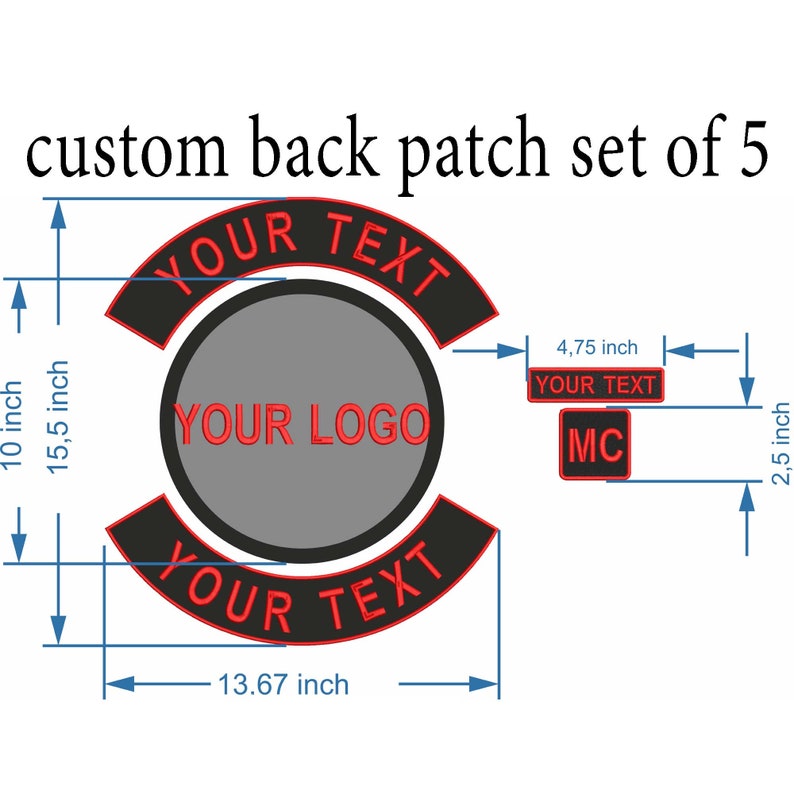 Custom Made Biker Patches, Any Size, Motoclub Jacket, Back Patch ...