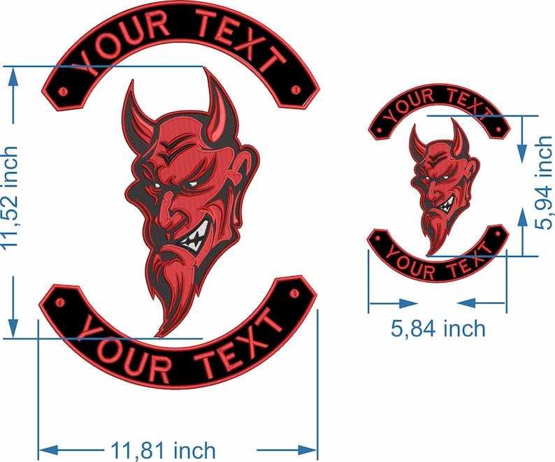 Red Devil Patch Iron-on Embroidered Patch - Etsy