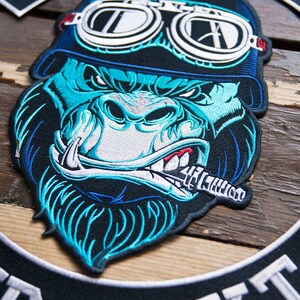 Large Embroidered Biker Gorilla Patch – Vest Jacket Accessory - Etsy
