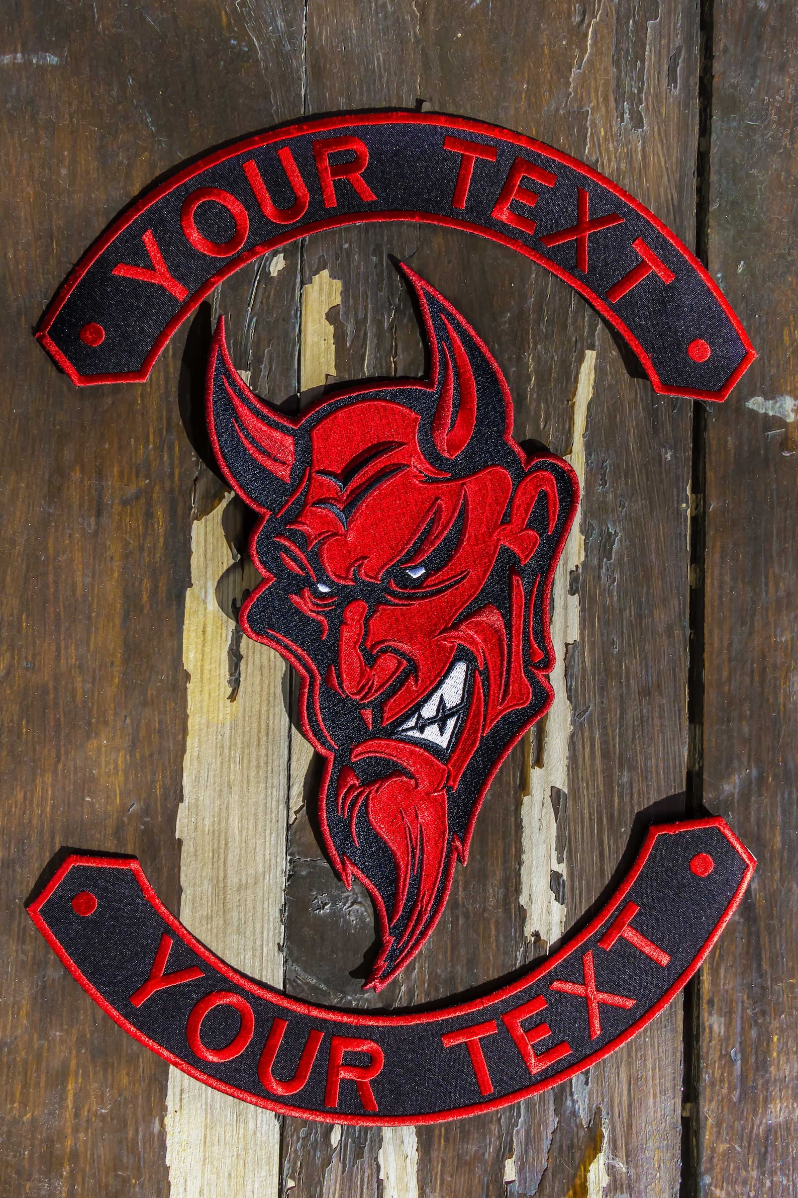 Red Devil Patch Iron-on Embroidered Patch - Etsy