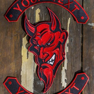 Red Devil Patch Iron-on Embroidered Patch - Etsy
