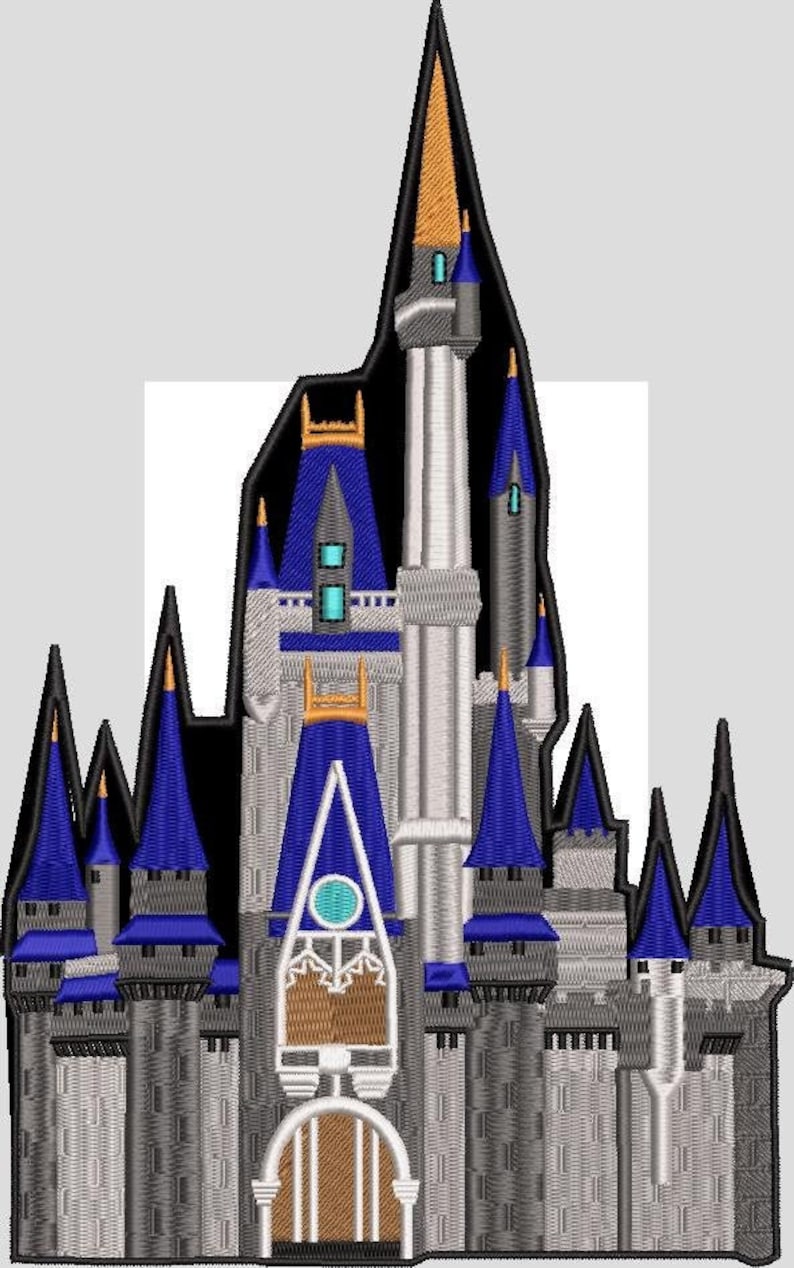 Castle Iron on Patch Large Embroidered Castle - Etsy