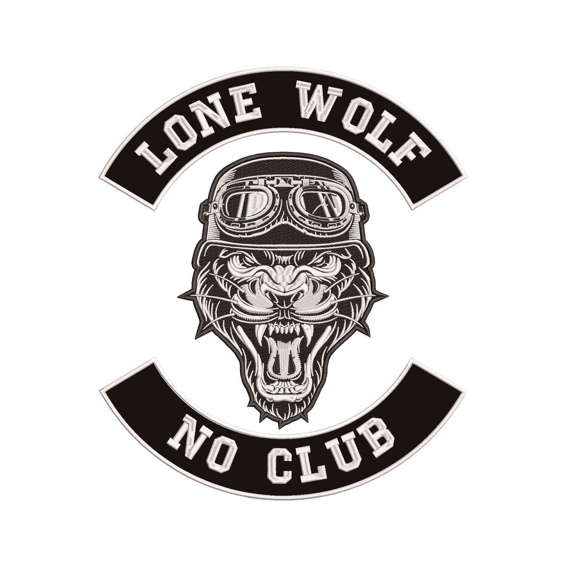 Lone Wolf Biker Patch Skull Back Patch Large Biker No Club - Etsy Canada