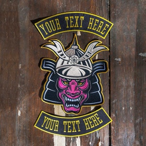 Japanese Demon Samurai, Big Back Biker Patch, Iron-on Wich Custom ...