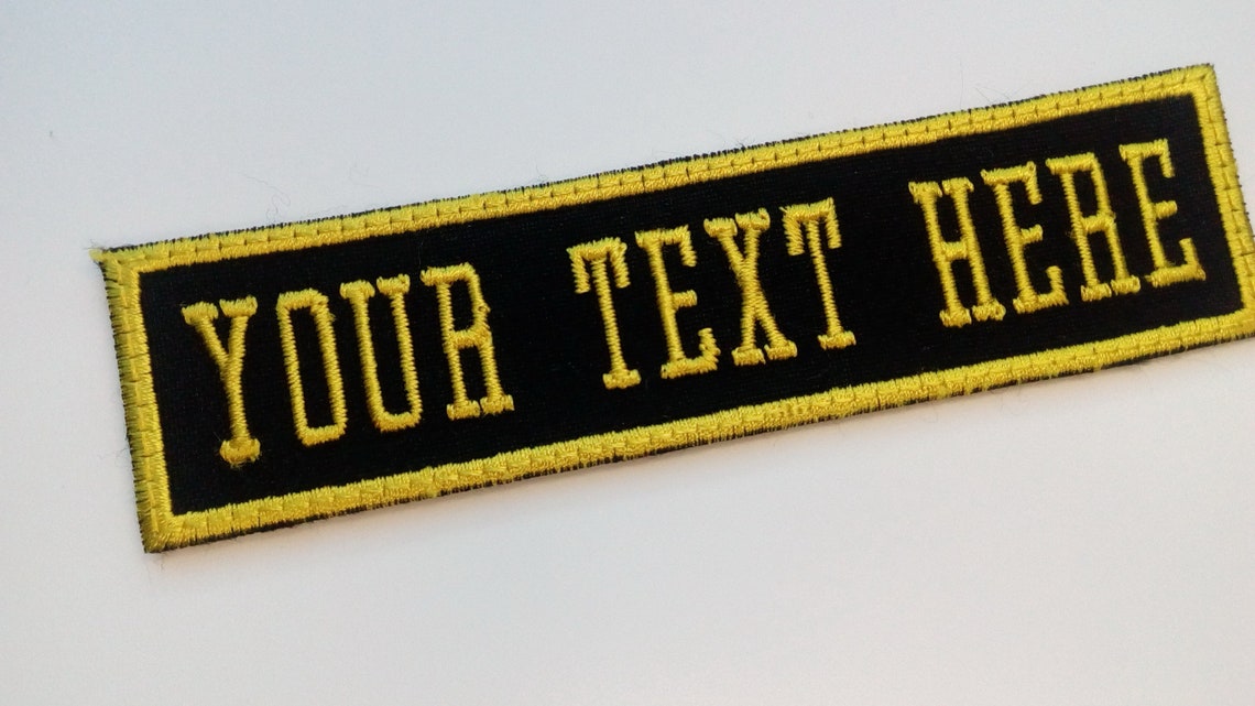 Custom Personalized Embroidered Name Patch Small, Iron On, Velcro, 1 ...