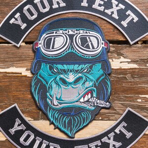 Large Embroidered Biker Gorilla Patch – Vest Jacket Accessory - Etsy