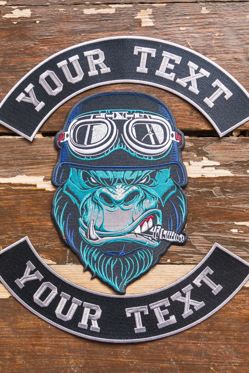Large Embroidered Biker Gorilla Patch – Vest Jacket Accessory - Etsy