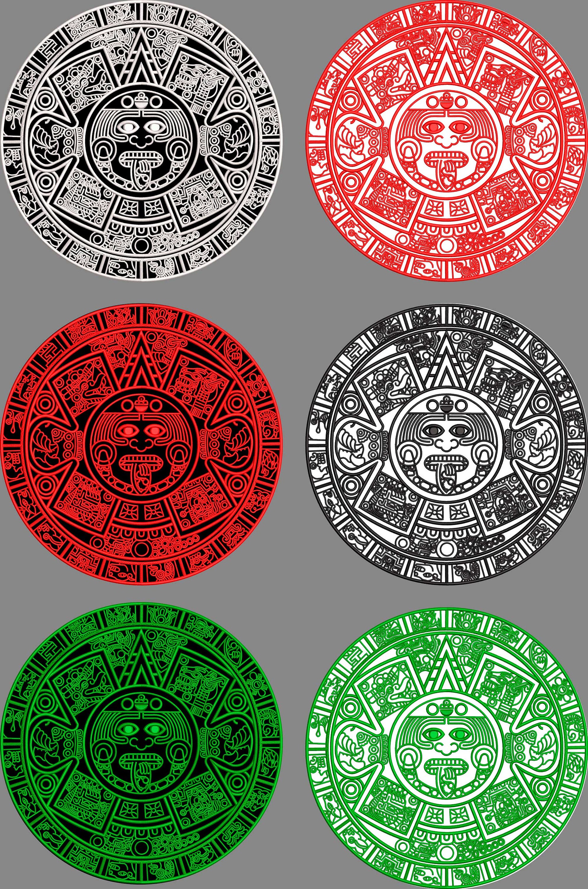 Aztec Calendar Large Iron on Patch Patches Mexico | Etsy