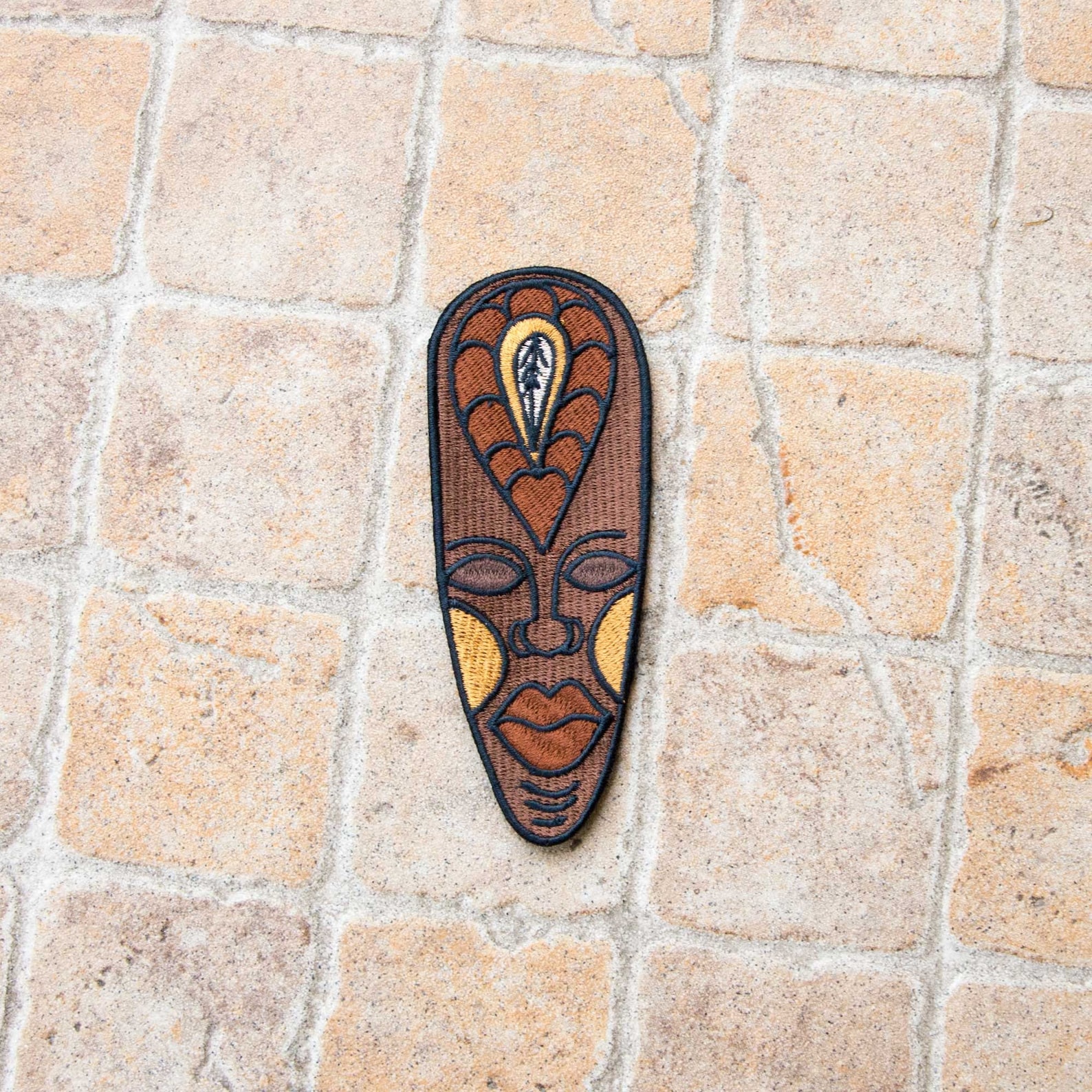 African Mask Patch Embroidered. Iron on or Sew On. - Etsy