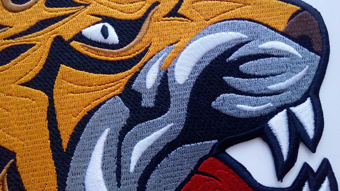 Large Embroidered Patches for Jackets Large Embroidered Tiger - Etsy