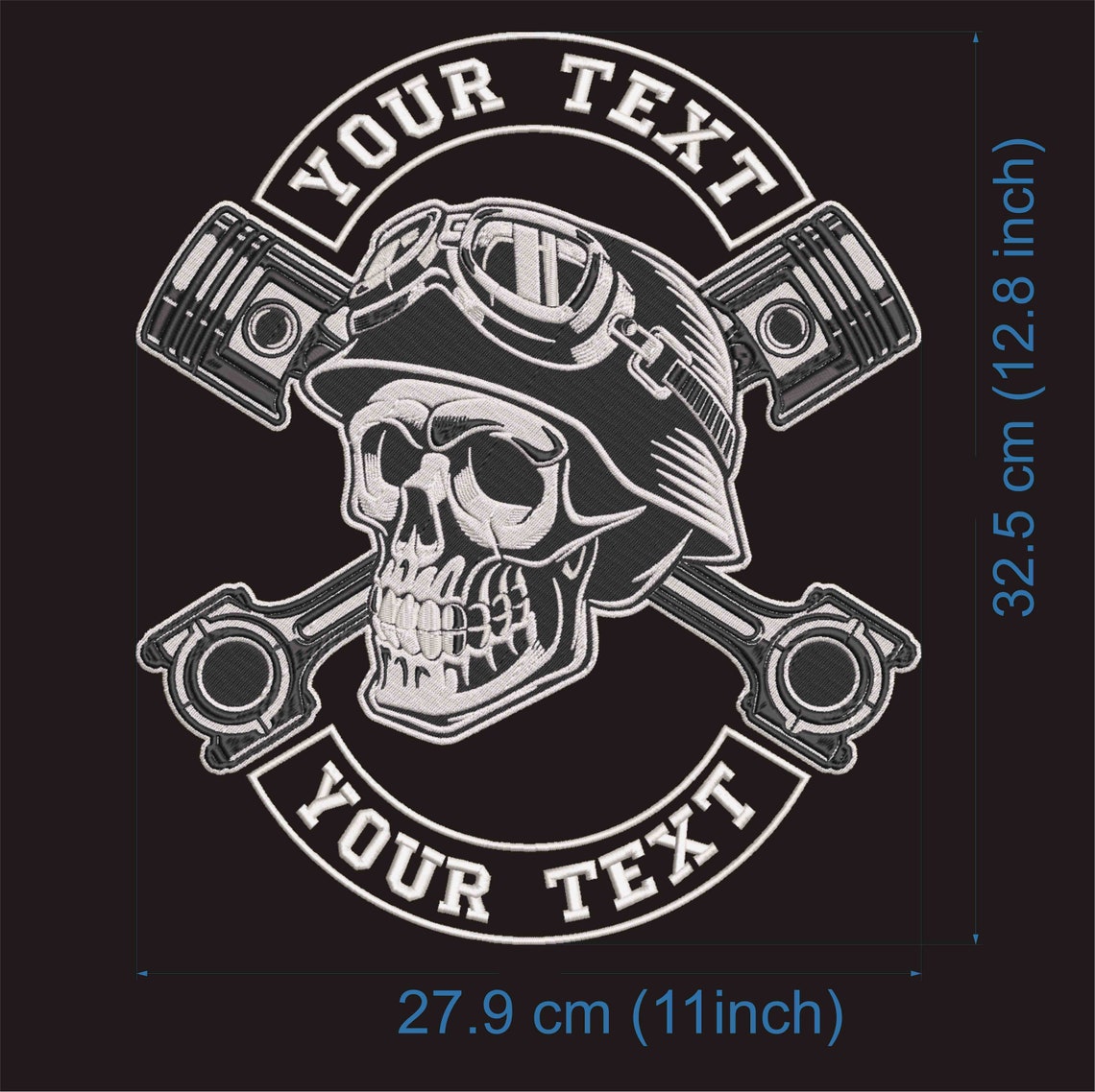 Custom Biker Jacket Patches No Club Biker Patch Skull Back - Etsy