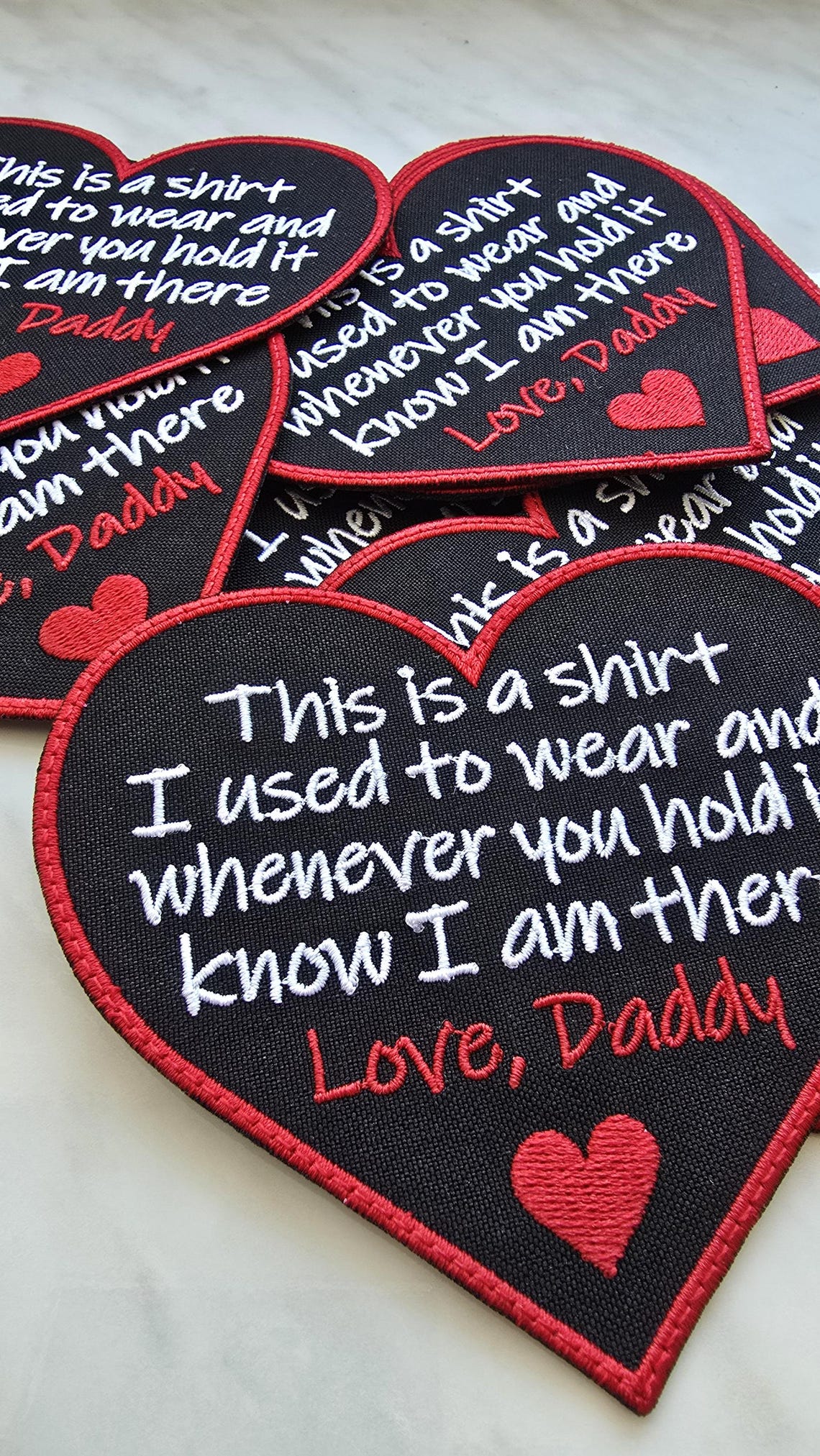 Personalized Heart Memory Patch, Iron-on Shirt Keepsake - Etsy