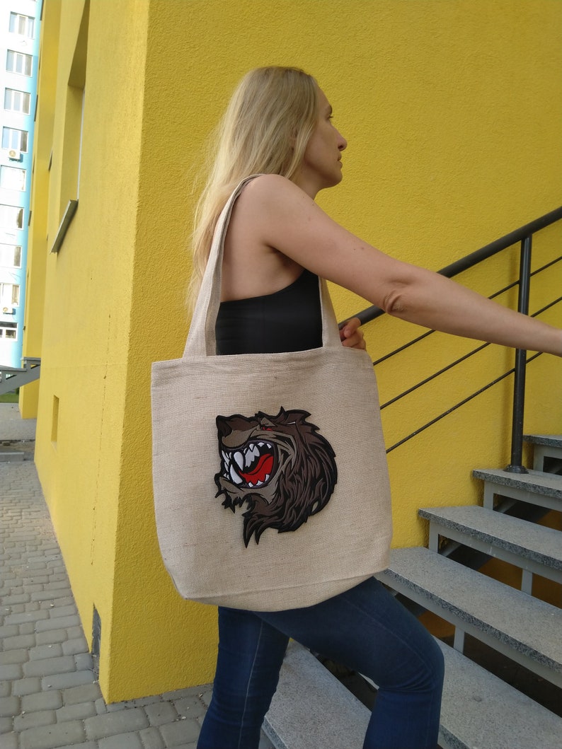 Large Wolf Embroidered Patch Large Wolf Patch Iron-on Patch - Etsy