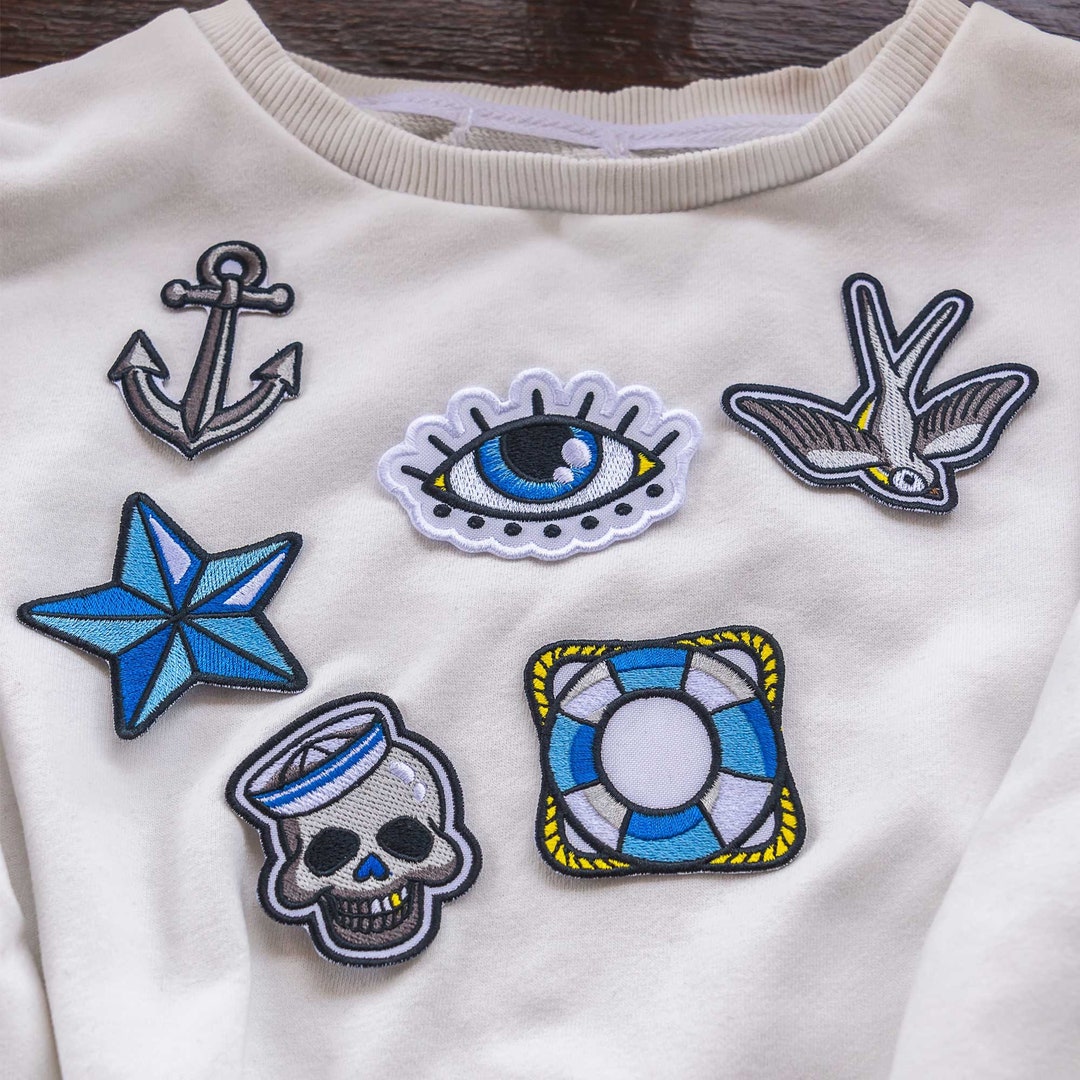 Patches Set of 6 for Jackets, Iron on Patches for Jeans, Embroidery ...