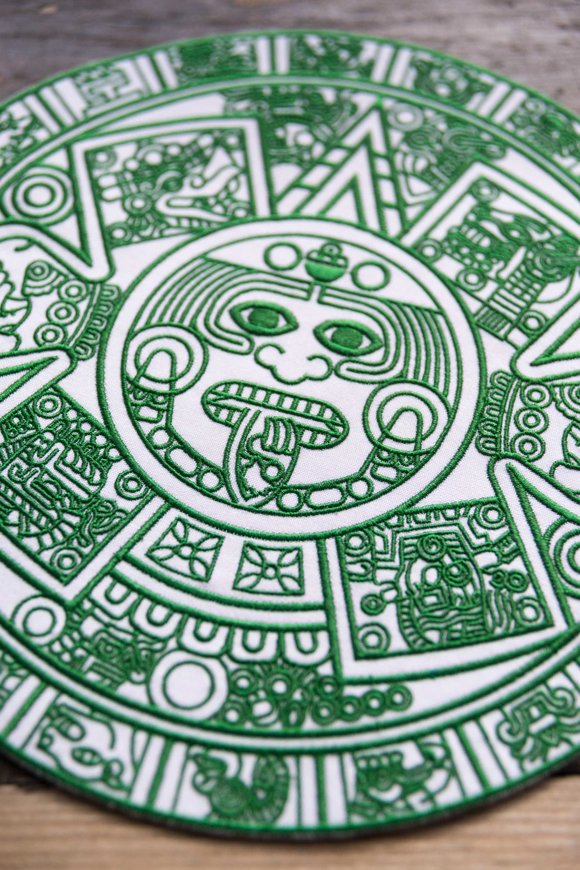 Aztec Calendar Large Iron on Patch Patches Mexico | Etsy
