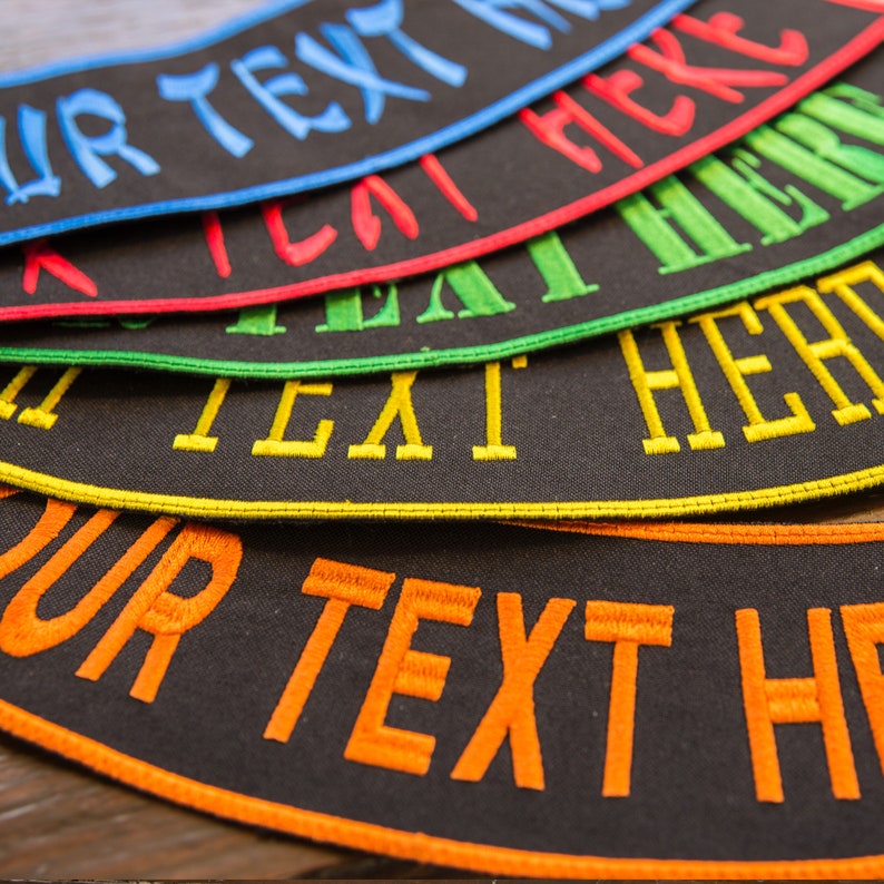 Large Embroidered Name Patches for the Back of Jacket Iron - Etsy