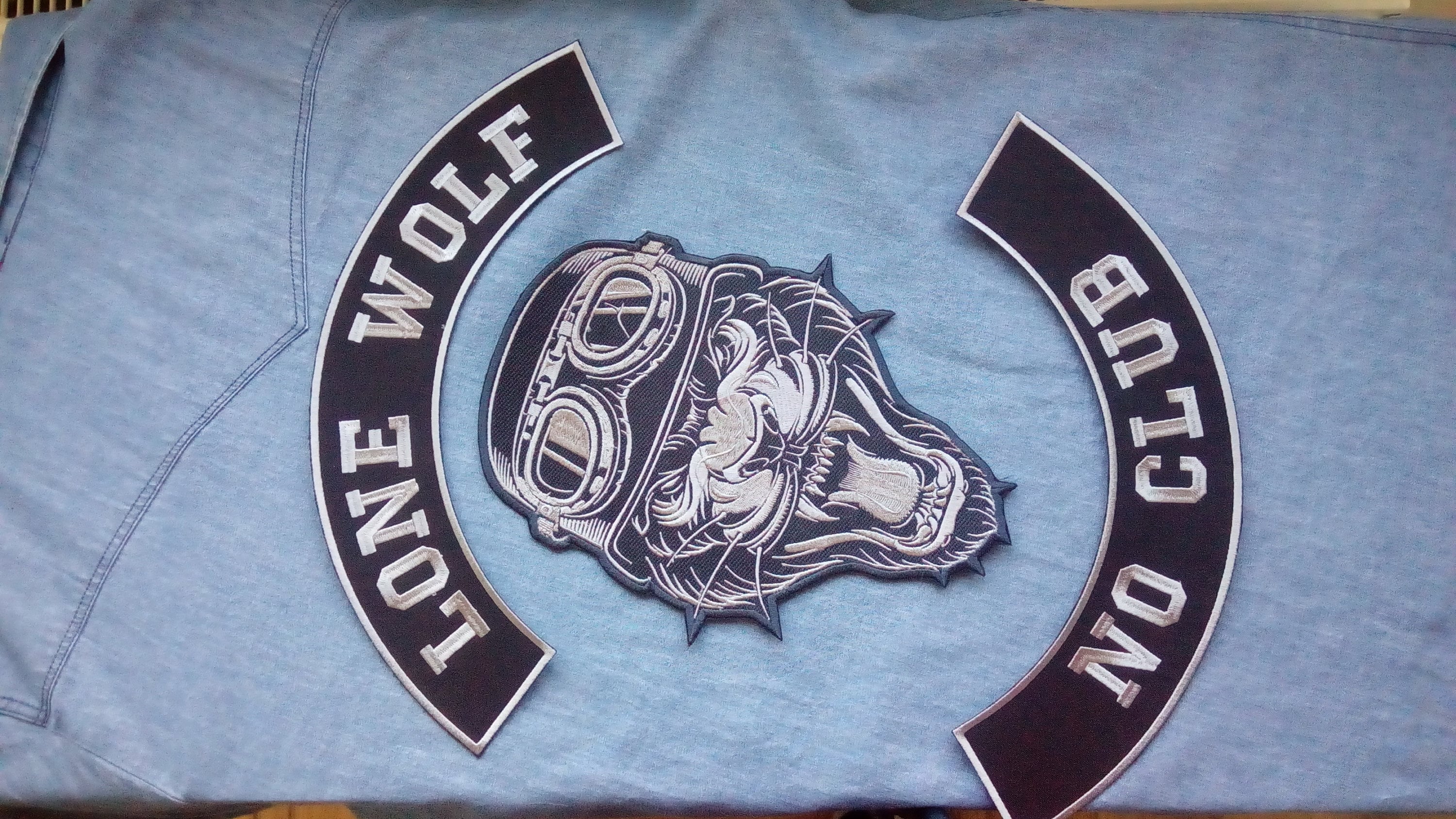 Lone Wolf Biker Patch Skull Back Patch Large Biker No Club - Etsy Canada