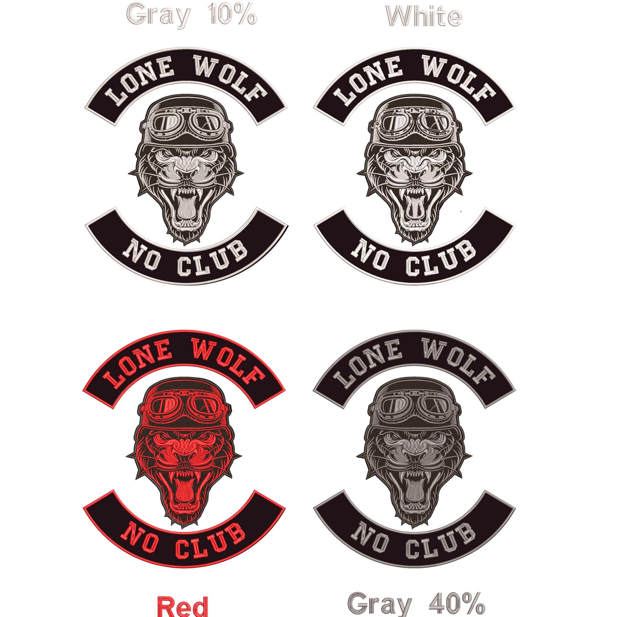 Lone Wolf Biker Patch Skull Back Patch Large Biker No Club - Etsy Canada