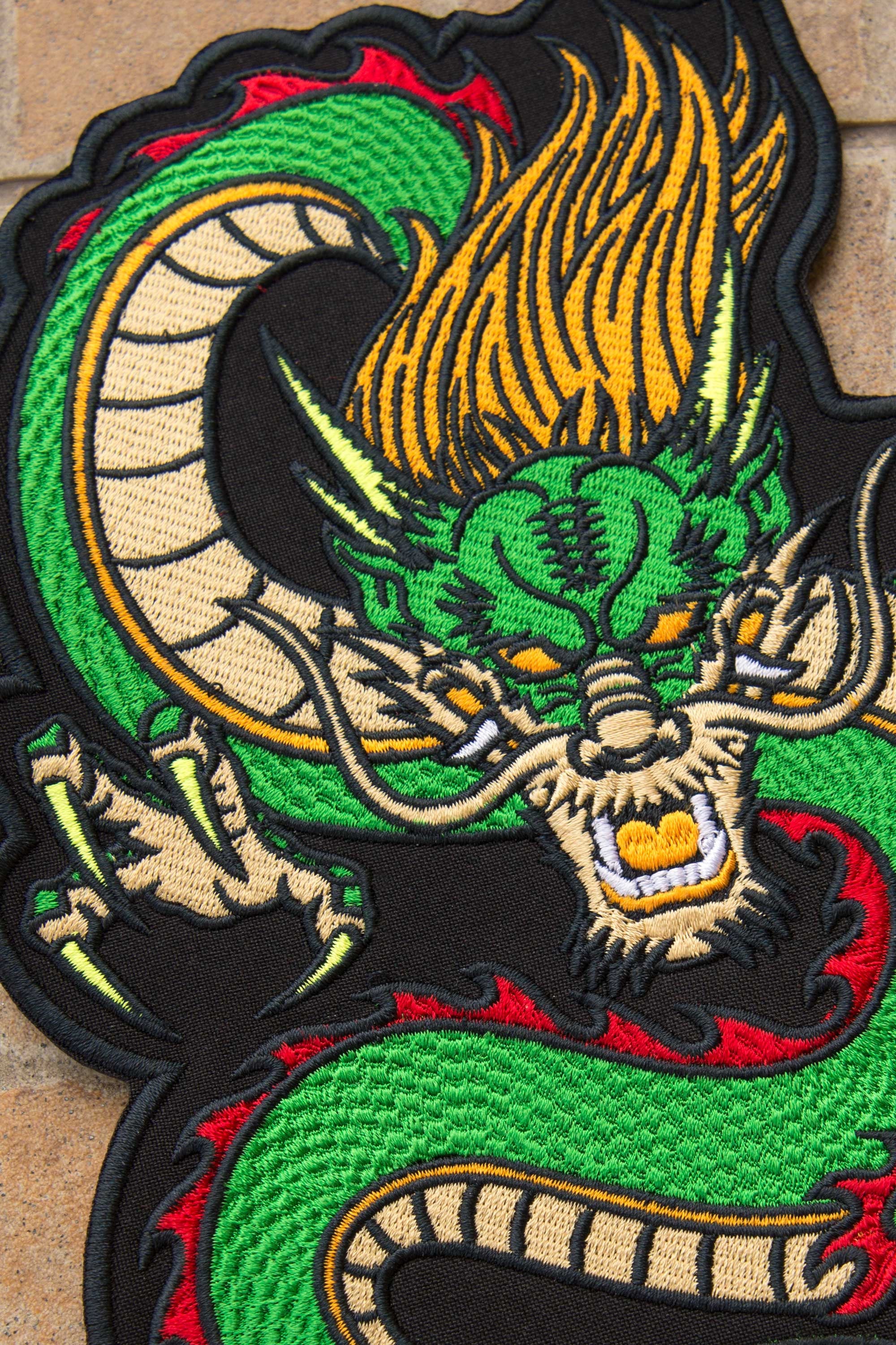 Dragon Iron on Patch Large Embroidered Dragon Patch Iron-on - Etsy