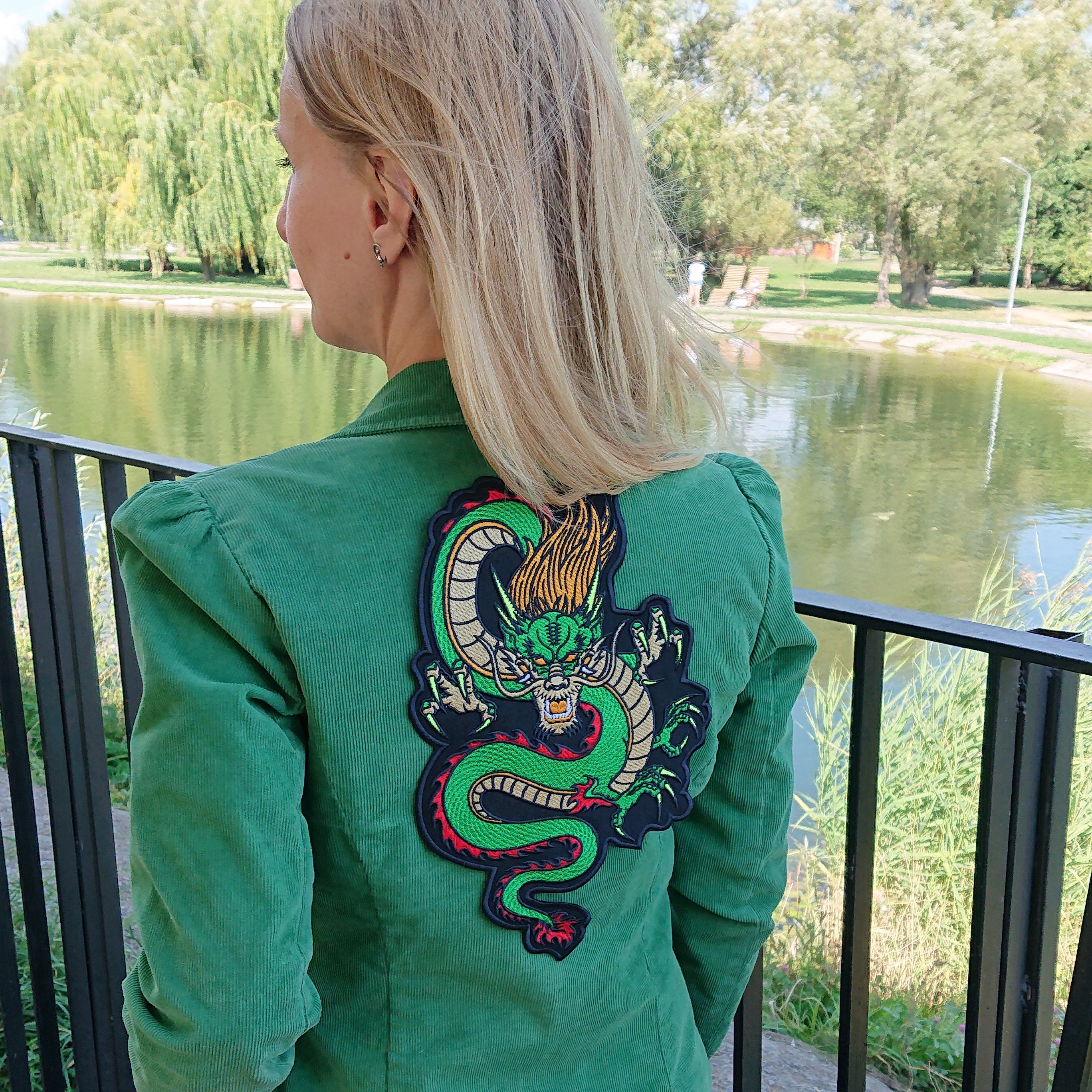 Dragon Iron on Patch Large Embroidered Dragon Patch Iron-on - Etsy
