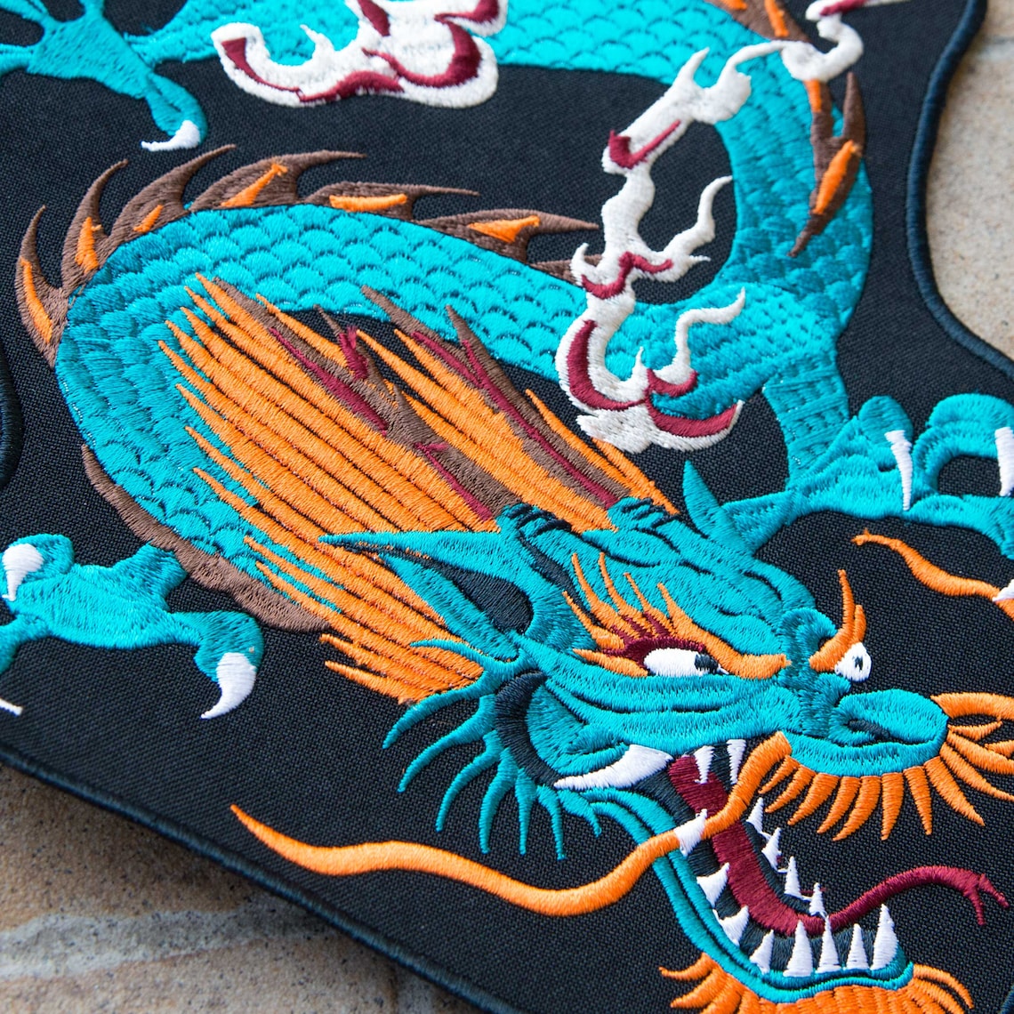 Large Embroidered Dragon Patch Iron-on Patch Large Patch - Etsy