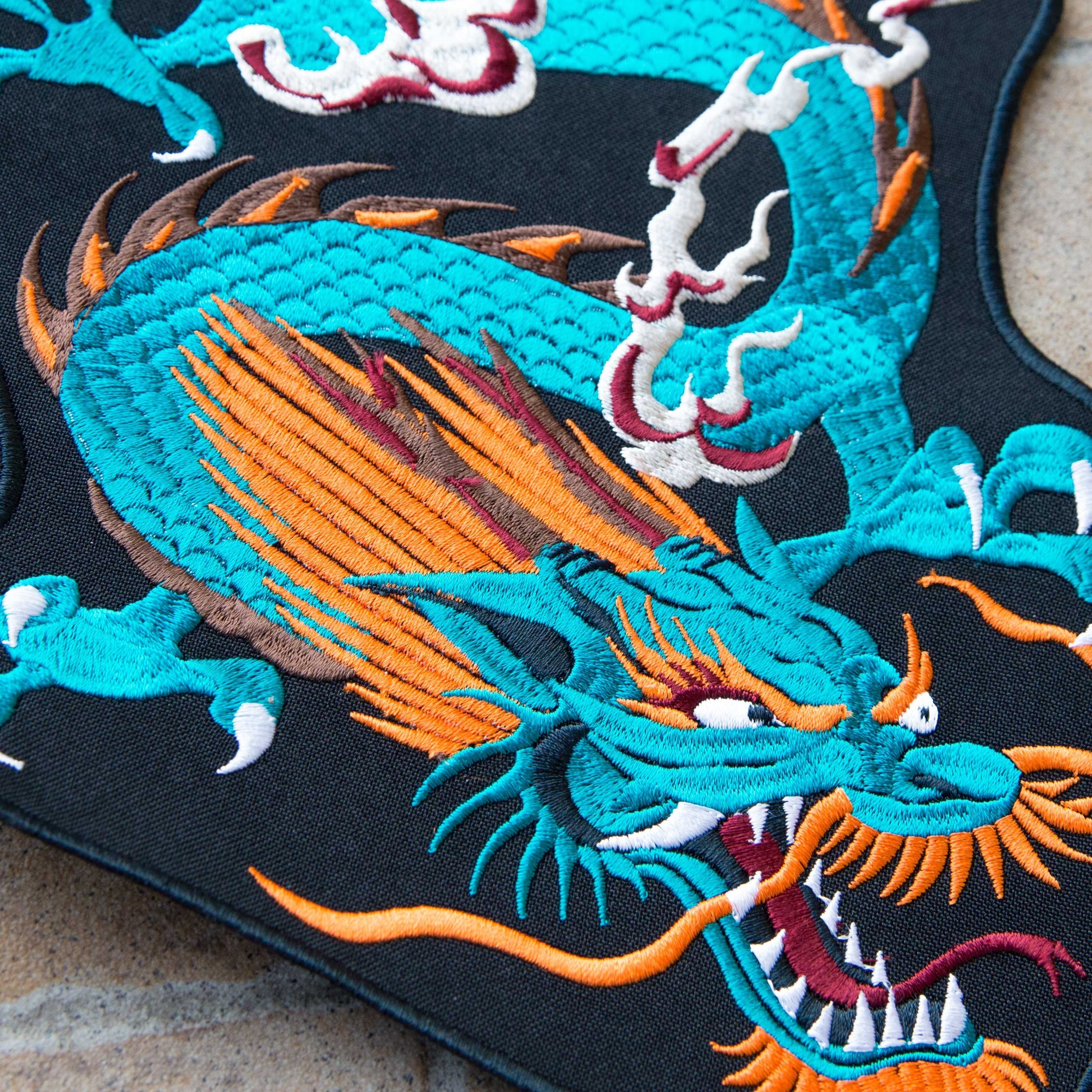 Large Embroidered Dragon Patch Iron-on Patch Large Patch - Etsy