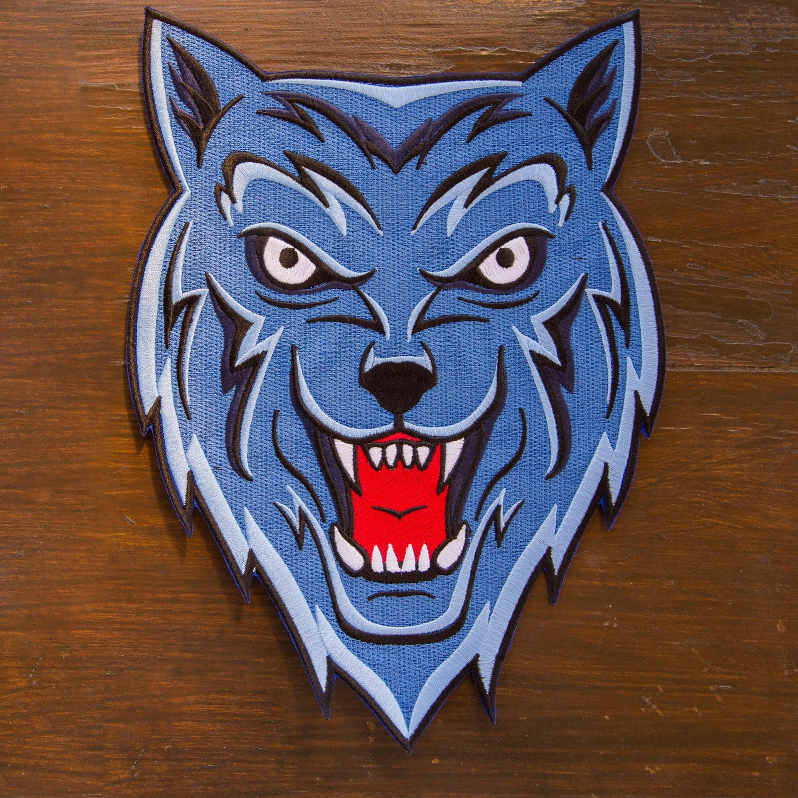 Wolf Biker Patch Large Wolf Embroidered Patch Iron-on Patch - Etsy UK