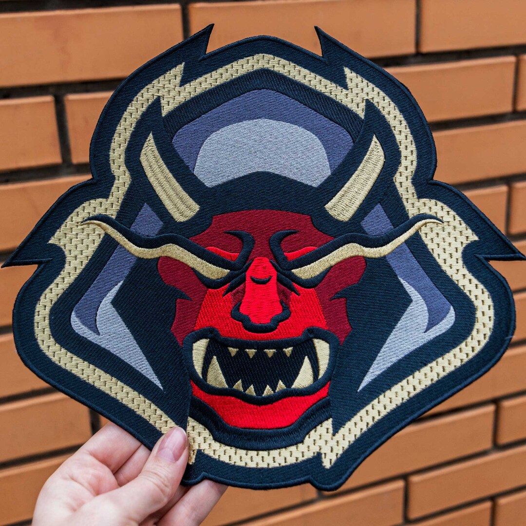 Red Devil Samurai Patch - Etsy