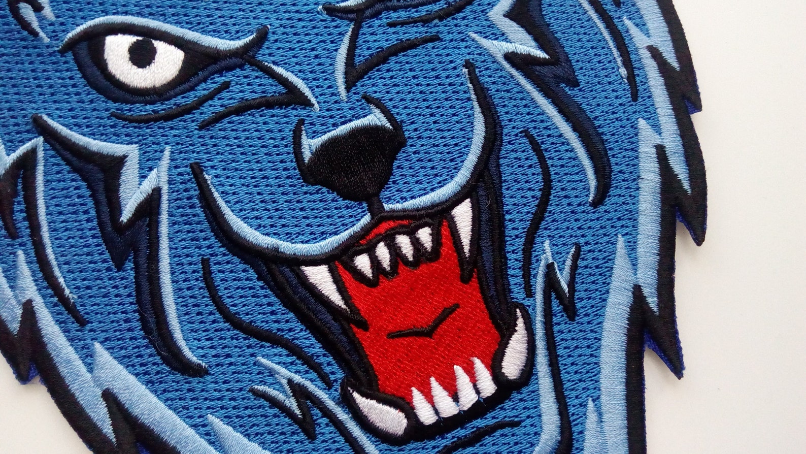 Wolf Biker Patch Large Wolf Embroidered Patch Iron-on Patch - Etsy