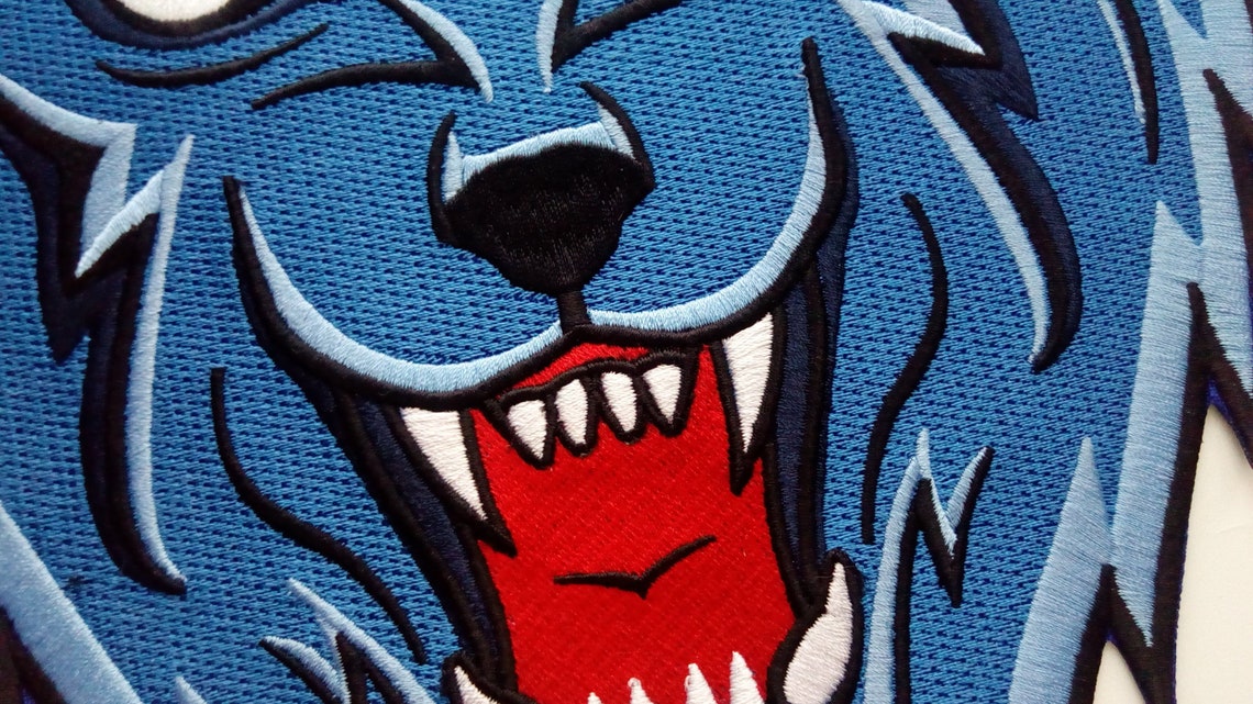 Wolf Biker Patch Large Wolf Embroidered Patch Iron-on Patch - Etsy