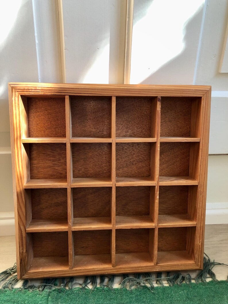 Vintage Wooden Display Box, Wooden Shelf - Etsy
