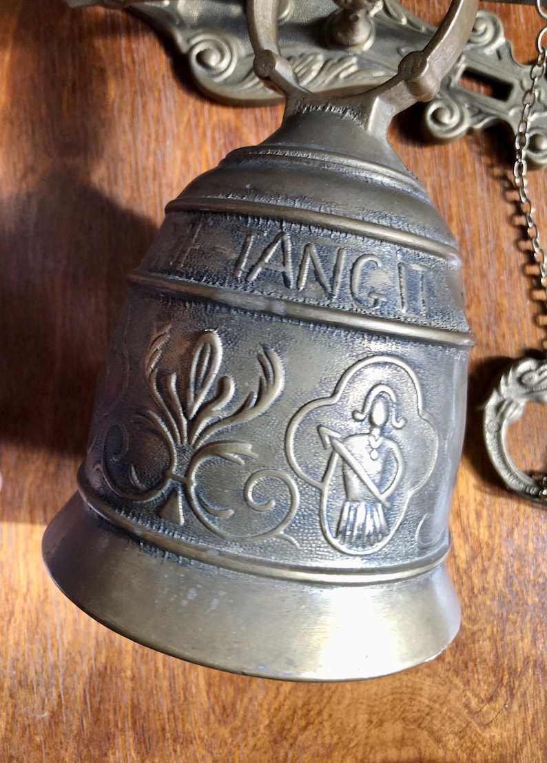 Antique Brass Victorian Counter Bell – Ornate Shopkeeper’s Bell With ...
