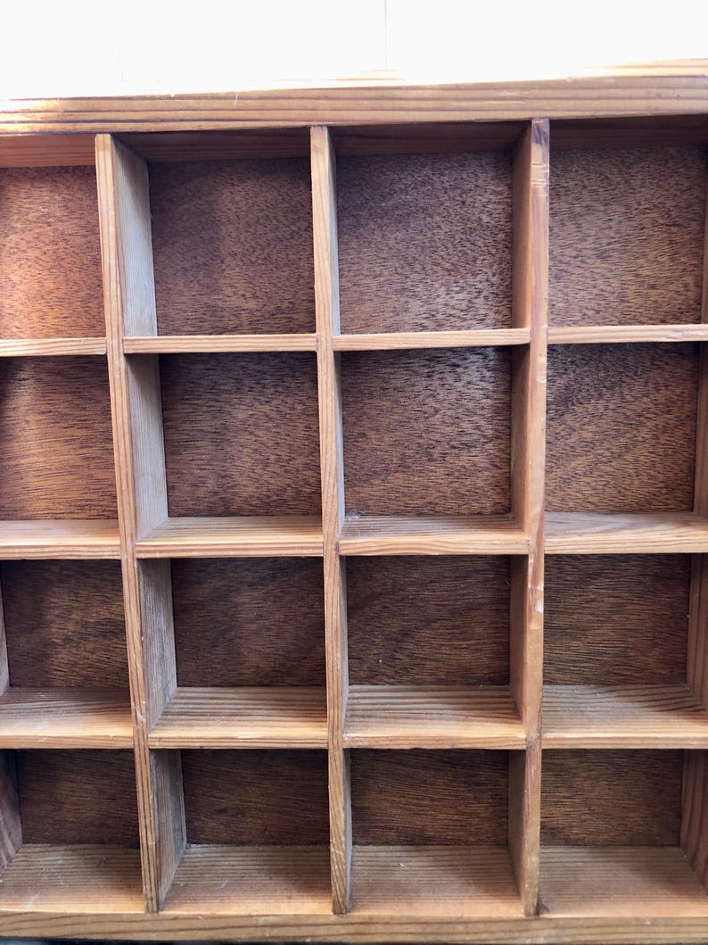 Vintage Wooden Display Box, Wooden Shelf - Etsy