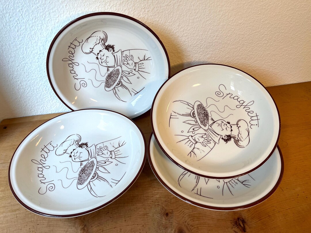 Vintage Italian Spaghetti Plates - Set of 4 - Made in Italy - Etsy