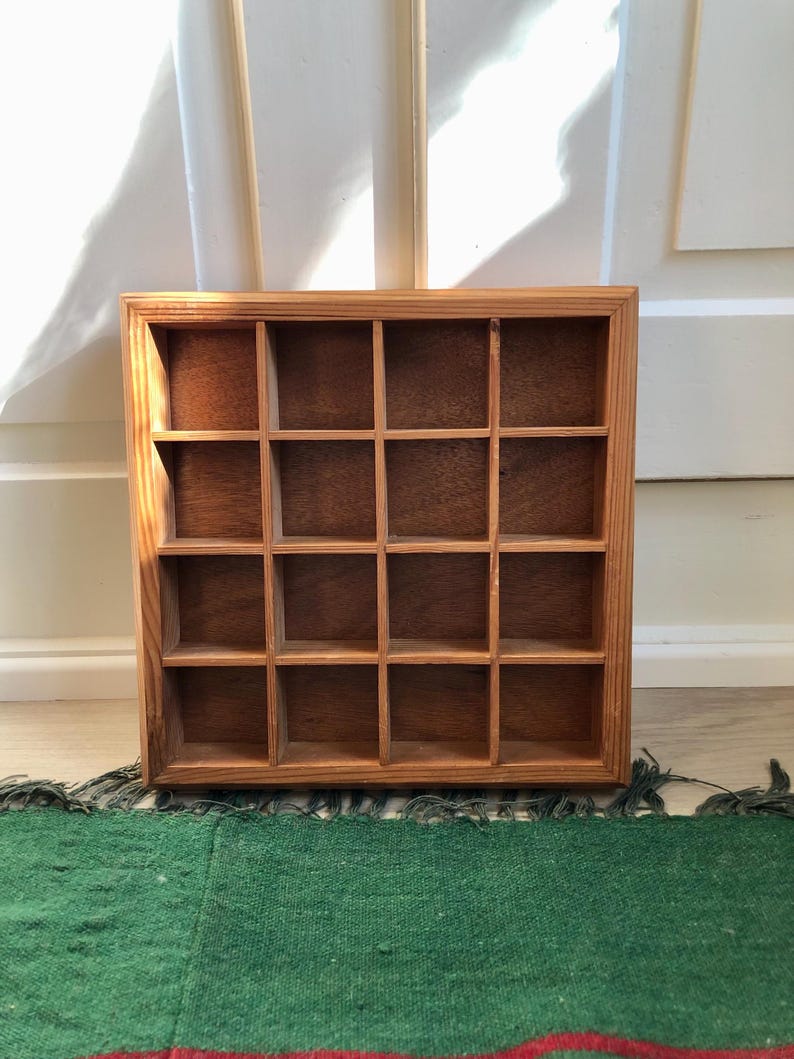 Vintage Wooden Display Box, Wooden Shelf - Etsy