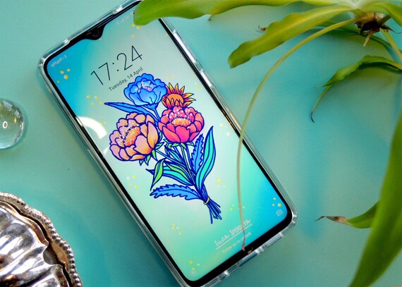 Cute Flowers / Phone Wallpaper Lock Screen Phone Witchy - Etsy