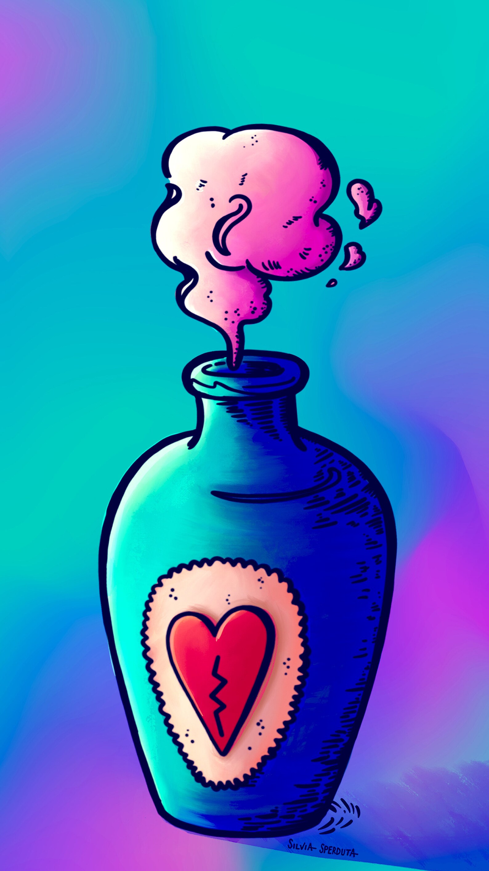 Love Potion Phone Wallpaper Lock Screen Phone Witchy Art - Etsy