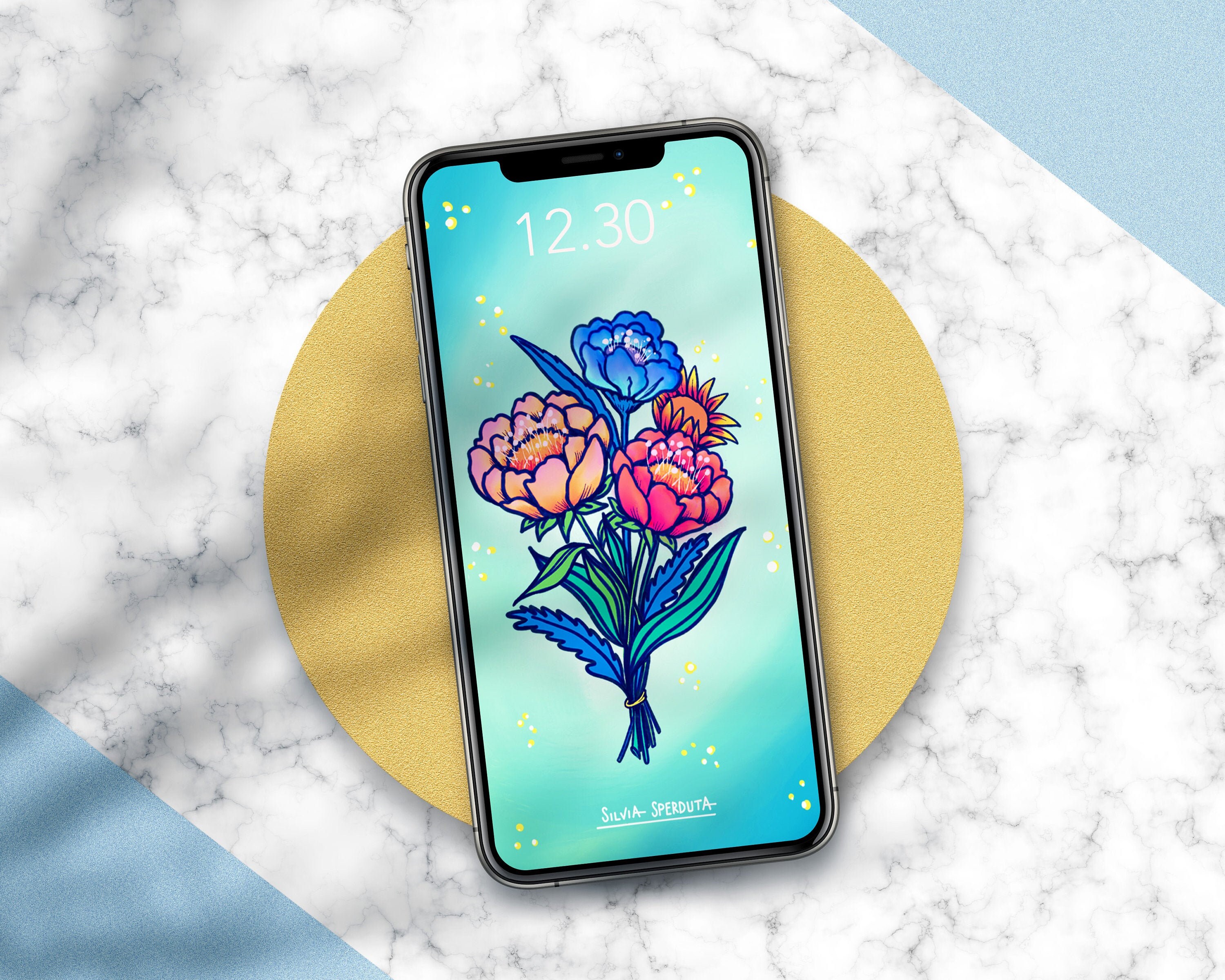 Cute Flowers / Phone Wallpaper Lock Screen Phone Witchy Art Wallpaper ...
