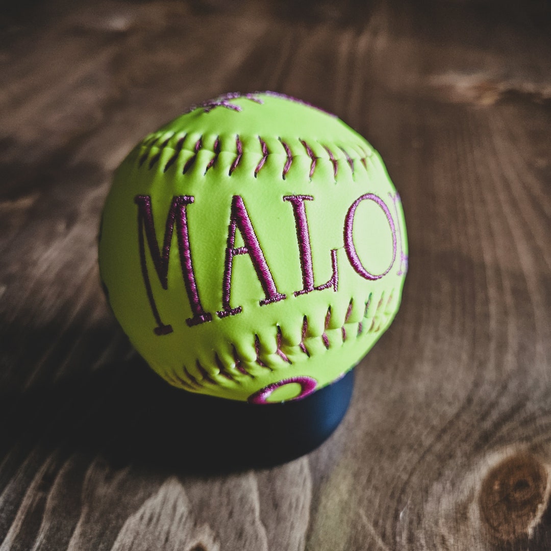 Custom Embroidered Softball | Keepsake Gift | Softball Player | End of ...