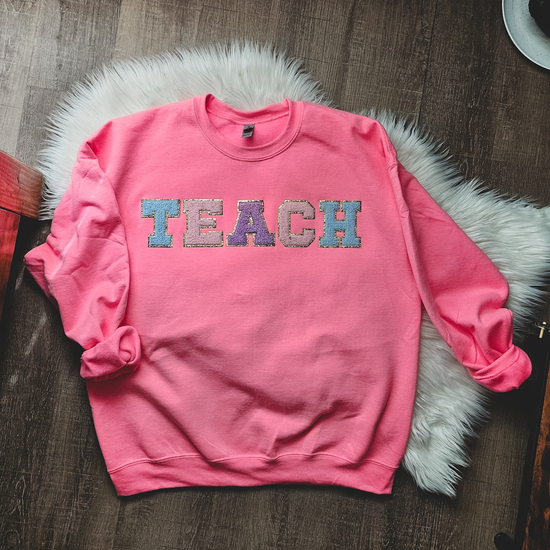 Teach Embroidered Sweater | Teacher Gift | Teacher Appreciation ...